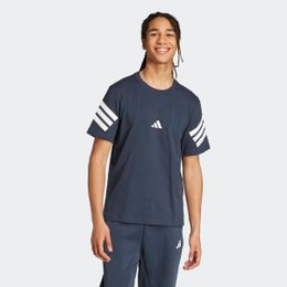 Herren T-Shirt "M FI 3S REG T", blau, Gr. M, adidas Sportswear, Obermaterial: 100% Baumwolle, Shirts