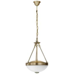 Eglo 82747 SAVOY E27 2-fach Hängeleuchte Ø310mm Brüniert Weiss