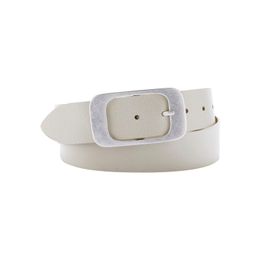 Bernd G&ouml;tz BERND G&Ouml;TZ Damen Lederg&uuml;rtel, beige, Gr. 85, unifarben, Leder, G&uuml;rtel, mit gro&szlig;fl&auml;chiger Designschlie&szlig;e