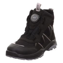 Superfit Mädchen Schnürboots "JUPITER WMS: Weit", Gr. 33, schwarz, Polyester, Schuhe, Trekkingschuh mit Wechselfußbett, Größenschablone zum Download