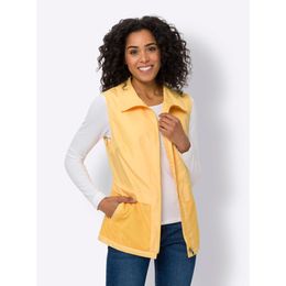 Classic Basics Damen Kurzweste, gelb, Gr. 44, unifarben, 100% Polyester, Netzware:100% Polyester, Westen