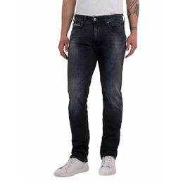 Replay Herren Straight-Jeans "GROVER", grau, Gr. 33, Denim/Jeans, Obermaterial: 98% Baumwolle, 2% Elasthan, Jeans, in vielen verschiedenen