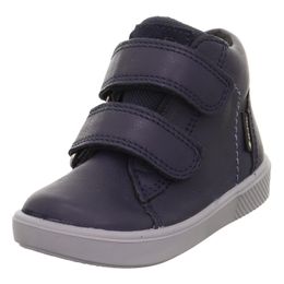 Superfit Baby Lauflernschuh "SUPIES WMS: mittel", Gr. 23, blau, Nappaleder, Textil, unifarben, Schuhe, Barfußschuh mit zwei Klettverschlüssen,