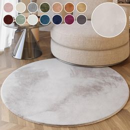 Hochflor-Teppich Esprit, H:25mm &Oslash;:100cm, beige, Kunstfaser, Teppiche, "Alice ESP-4377 Kunstfell", Kaninchenfell-Haptik, besonders weich und dicht,