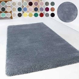 Hochflor-Teppich Esprit, B:70cm H:25mm L:140cm, blau, Kunstfaser, Teppiche, "Relaxx ESP-4150", Wohnzimmer, sehr große Farbauswahl, weicher dichter