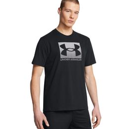 Under Armour Herren T-Shirt "UA M BOXED SPORTS UPDATED SS", schwarz, Gr. L, unifarben, Single Jersey, Obermaterial: 60% Baumwolle, 40% Polyester,