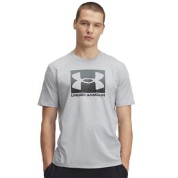 Under Armour Herren T-Shirt "UA M BOXED SPORTS UPDATED SS", grau, Gr. M, Single Jersey, Obermaterial: 60% Baumwolle, 40% Polyester, Shirts