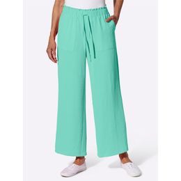 Classic Basics Damen Schlupfhose, blau, Gr. 38, unifarben, 100% Polyester, Hosen
