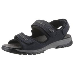 Waldl&auml;ufer WALDL&Auml;UFER Herren Riemchensandale "HARALD", Gr. 11,5, blau, Nubukleder, Schuhe, Sommerschuh, Klettschuh, Outdoorschuh, in Weite G