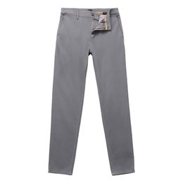 BOSS Orange Herren Chinohose "slim", grau, Gr. 38, unifarben, Web, Obermaterial: 97% Baumwolle, 3% Elasthan, Hosen, mit Gesäßtaschen