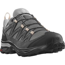 Salomon Damen Wanderschuh "X WARD Leather GORE-TEX", Gr. 40, grau, Leder, Mesh, Schuhe, wasserdicht