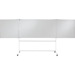 eurokraft pro Mobile Klapptafel, Stahlblech, emailliert, BxH 4000 x 1890 mm