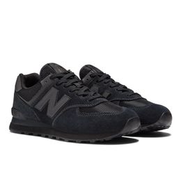 Sneaker New Balance "ML574 Core", Gr. 38,5, grau (schwarz, dunkelgrau), Leder, Textil, Schuhe