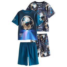 next Schlafanzug Jungen Größe 164 marine / royalblau / dunkelblau / offwhite