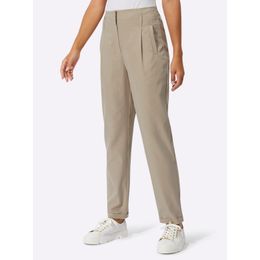 WITT Damen Hose mit hoher Taille, beige, Gr&ouml;&szlig;e 40