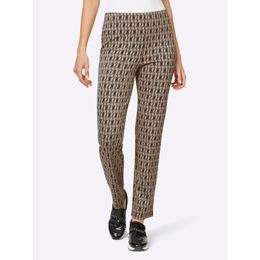 Heine Hose Damen Gr&ouml;&szlig;e 40 camel / schwarz