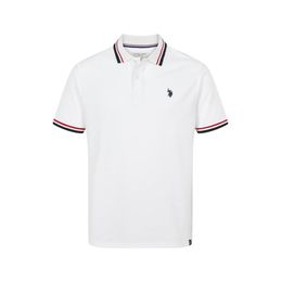 U.S. Polo Assn. Poloshirt 'Limited Anniversary' Herren Gr&ouml;&szlig;e M navy / cranberry / wei&szlig;