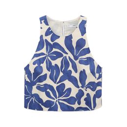 Mango Blusentop 'JAMIE' Damen Größe L blau / weiß