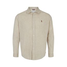 U.S. Polo Assn. Button Up Shirt 'Bolt' male Beige size L