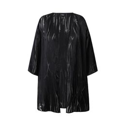 Ulla Popken Bluse Damen Gr&ouml;&szlig;e 5XL/6XL schwarz / transparent