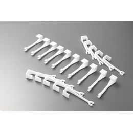 Fensterhaken Ruco, transparent, B:1,5cm H:2cm L:10cm, Kunststoff, Haken, Lichterkettenbefestigungs- Clips für Fenster, Kunststoff