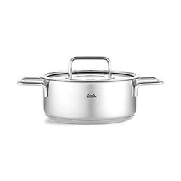Bratentopf Fissler "Fissler Pure Collection", silber (silberfarben), B:26cm H:14cm L:35cm Ø:24cm, Töpfe, Made in Germany