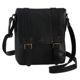 Umhängetasche Mustang "Gonesse", Damen, Gr. B/H/T: 23cm x 29cm x 9cm, schwarz, Leder, Taschen, Handtasche, Citybag, Tragetasche