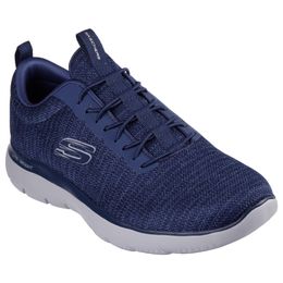 Slip-On Sneaker Skechers "SUMMITS-", Herren, Gr. 47,5, blau (navy, grau), Textil, Schuhe, Slipper, Freizeitschuh, Halbschuh mit Elastic Schn&uuml;rsenkel