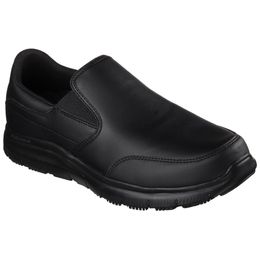 Berufsschuh Skechers "FLEX ADVANTAGE SR" Gr. 48,5, schwarz, 48,5, Leder, Schuhe, Slipper f&uuml;r Gastronomie, Pflege, Krankenhaus mit Stretcheinsatz