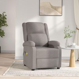 vidaXL Massagesessel Elektrisch Taupe Stoff