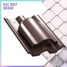 FLACHLÜFTER Benders Mecklenburger, ProDach Doppelrömer K60 RAL 8017-Braun