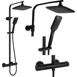 Rea Duschgarnitur Tom Thermostat Black