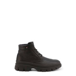 Tommy Hilfiger Warm Chunky Leather Hybrid Boot - Herren Stiefel Leder Schwarz FM0FM03799-BDS , EU 42 UK 8