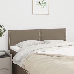 vidaXL Kopfteile 2 Stk. Taupe 72x5x78/88 cm Stoff