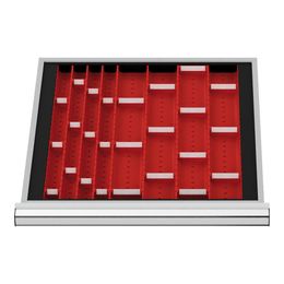 STIER Schubladeneinteilung Muldenplatten BLH 50 mm Innenmaß 500x450 mm 3 MP mit 4 Mulden