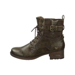 Mustang Shoes Schnürstiefelette »Stiefelette Lederimitat« Dunkelbraun 40 40 Verschluss: Schnürung