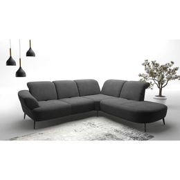 Sit & More sit&more Ecksofa &raquo;Dance, L-Form, inkl. Sitztiefenverstellung&laquo; inkl. Click&Seat, optional mit Kopfteilverstellung braun 95%Polyester 5%Polyamid