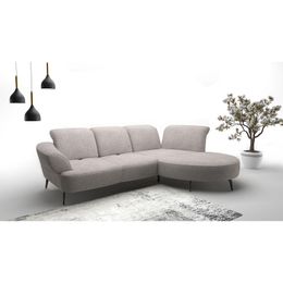 Sit & More SIT&MORE Ecksofa »Dance, L-Form, inkl. Sitztiefenverstellung« inkl. Click&Seat, optional mit Kopfteilverstellung silver