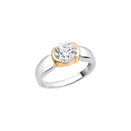 Vivance Fingerring »925/- Sterling Silber rhodiniert bicolor Zirkonia« mehrfarbig 056 (17,8) Moderner Damenring aus 925/- Sterling Silber rhodiniert