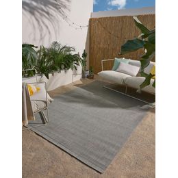 benuta Nest In- & Outdoor-Teppich Metro Hellgrau 120x170 cm - Teppich für Balkon, Terrasse & Garten