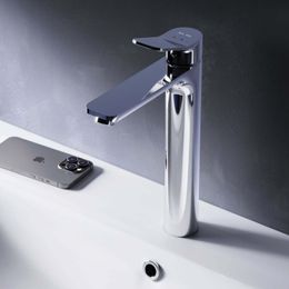 AM.PM Waschtischarmatur Hoch Chrom Wasserhahn Bad Waschbecken Armatur Einhebelmischer Badarmatur Mischbatterie für Badezimmer Aufsatzwaschbecken