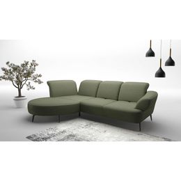 Sit & More SIT&MORE Ecksofa »Dance, L-Form, inkl. Sitztiefenverstellung« inkl. Click&Seat, optional mit Kopfteilverstellung olive