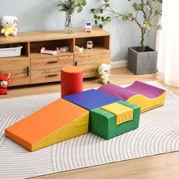Schaumstoffbausteine (6 St), Riesenbausteine, Bausteine, Bauklötze, Spielbausteine, Großbausteine für Kinder und Baby