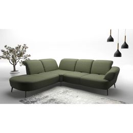 Sit & More SIT&MORE Ecksofa »Dance, L-Form, inkl. Sitztiefenverstellung« inkl. Click&Seat, optional mit Kopfteilverstellung olive
