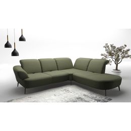 Sit & More SIT&MORE Ecksofa »Dance, L-Form, inkl. Sitztiefenverstellung« inkl. Click&Seat, optional mit Kopfteilverstellung olive