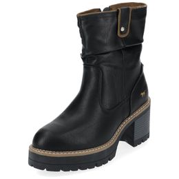 Mustang Shoes Stiefelette »Stiefelette Lederimitat« Schwarz 36 36 Verschluss: Reißverschluss