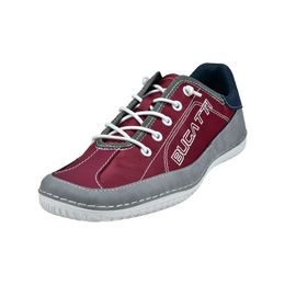 Bugatti Sneaker &raquo;Sneaker Leder/Textil&laquo; Rot/Grau 46 46 Verschluss: Schn&uuml;rung