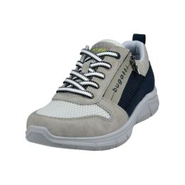 Bugatti Sneaker »Sneaker Leder/Textil« Grau/Blau 44 44 Verschluss: Schnürung