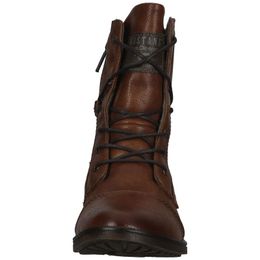 Mustang Shoes Schnürstiefelette »Stiefelette Lederimitat« Cognac 42 42 Verschluss: Schnürung