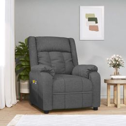 vidaXL Massagesessel Elektrisch Dunkelgrau Stoff